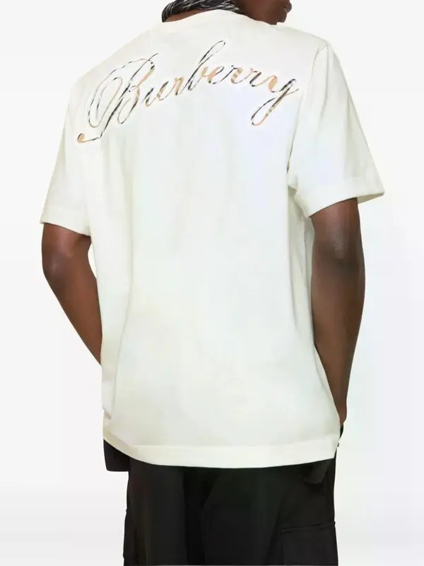 Burberry Check-logo T-shirt - White