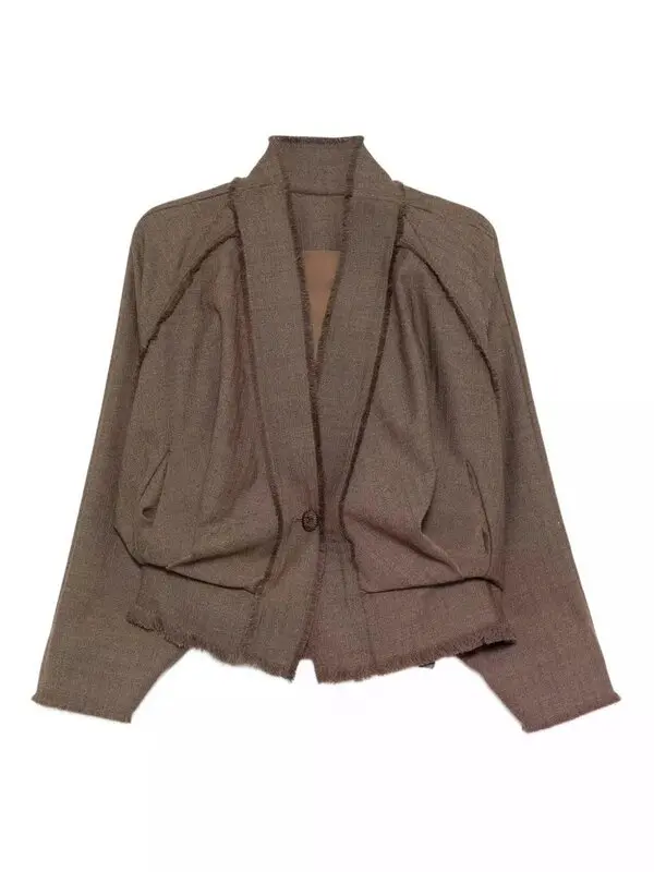 YANGKEHAN Draped Jacket - Brown