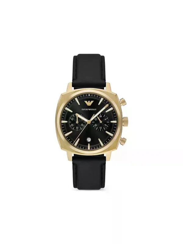 Emporio Armani 43mm Chronograph Watch - Black