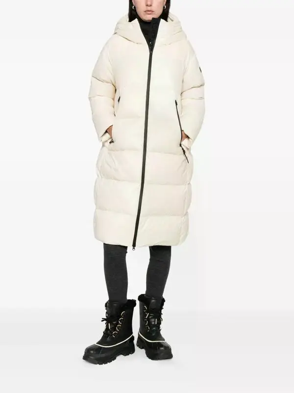 Peuterey Hooded Zip Coat - White