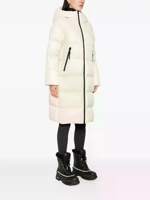 Peuterey Hooded Zip Coat - White