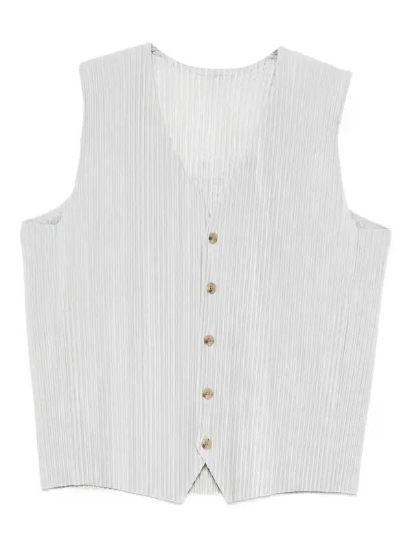 Issey Miyake Buttoned Sleeveless Vest