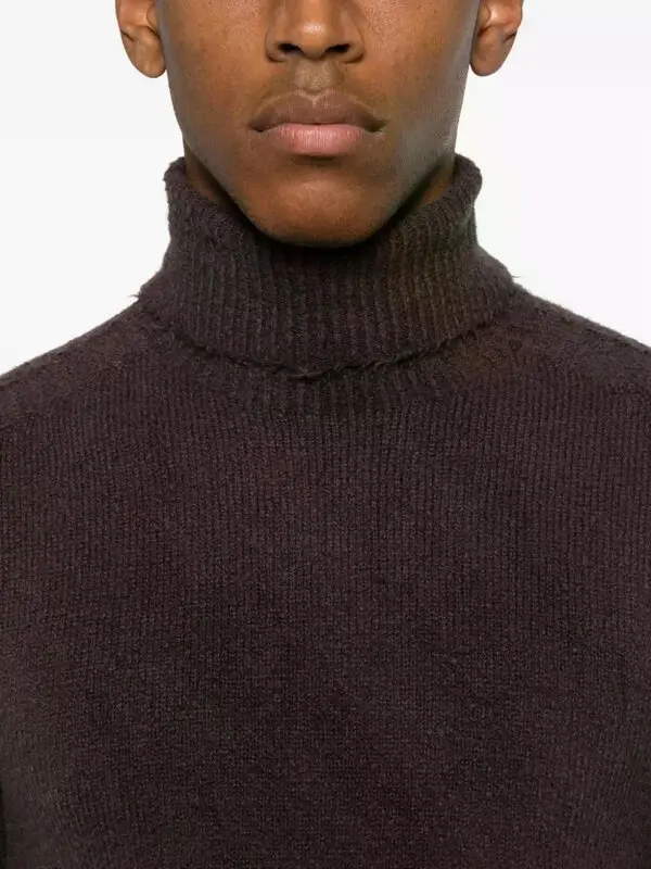 ORIGINAL VINTAGE Turtleneck Sweater - Brown