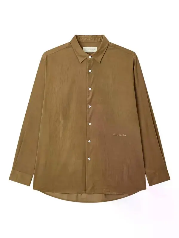 MAN ON THE BOON. Corduroy Buttoned Shirt - Brown