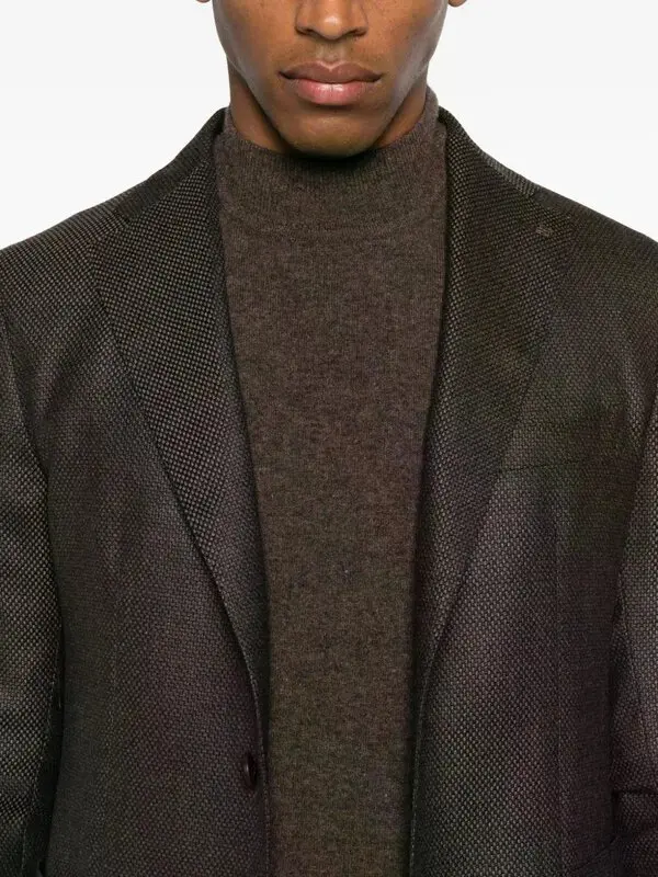 Tagliatore Buttoned Patch Pocket Jacket - Brown