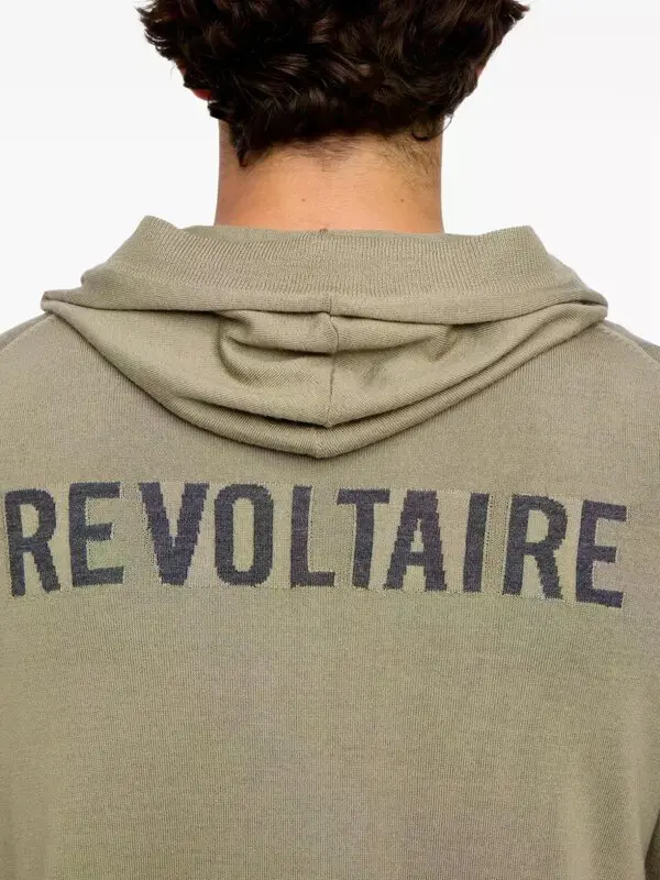 Zadig&Voltaire Clash We Revoltaire Zip Hoodie - Green