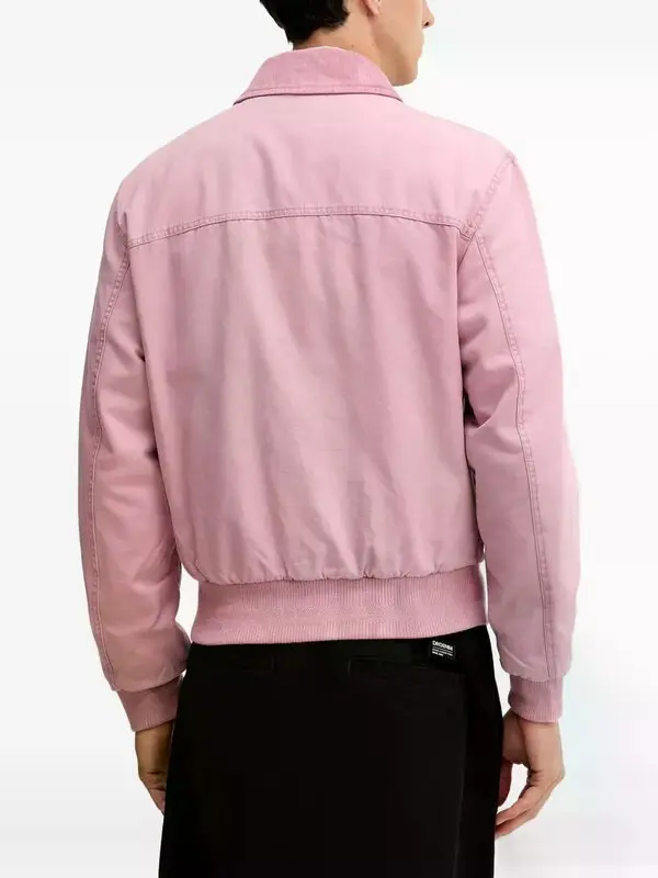 BENETTON Cotton Jacket With Corduroy Collar - Pink