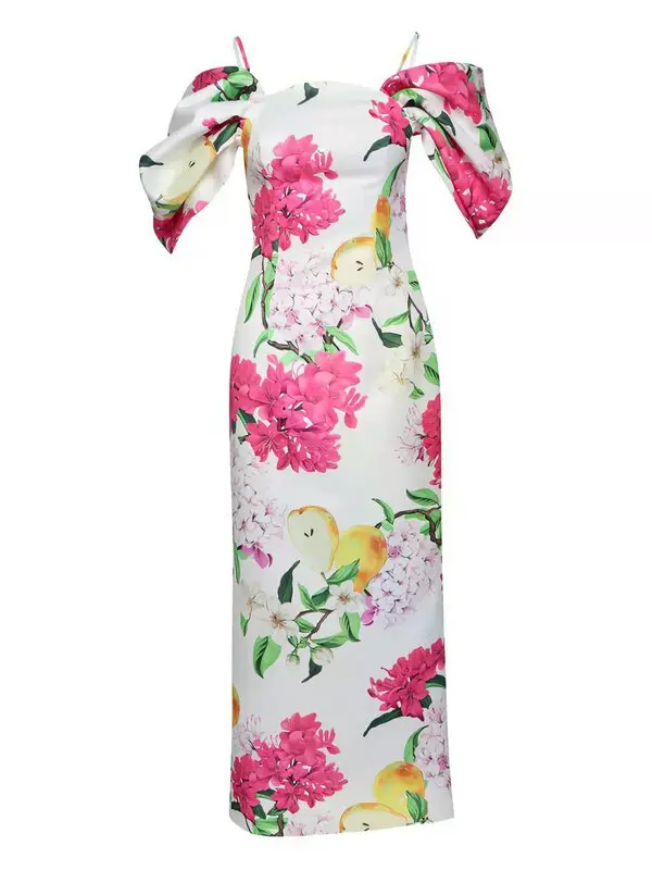 LEO LIN Arabella Floral Maxi Dress - White