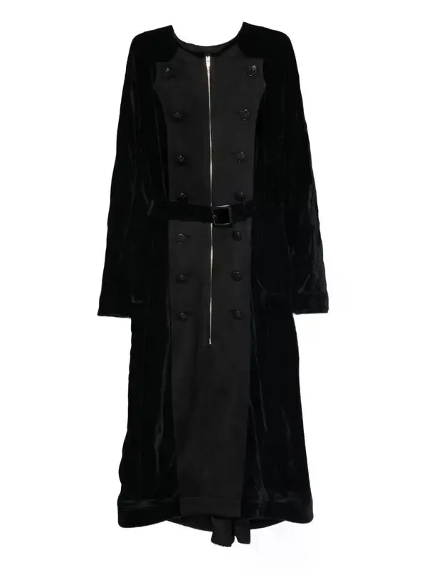 R13 Officer Button Belted Coat