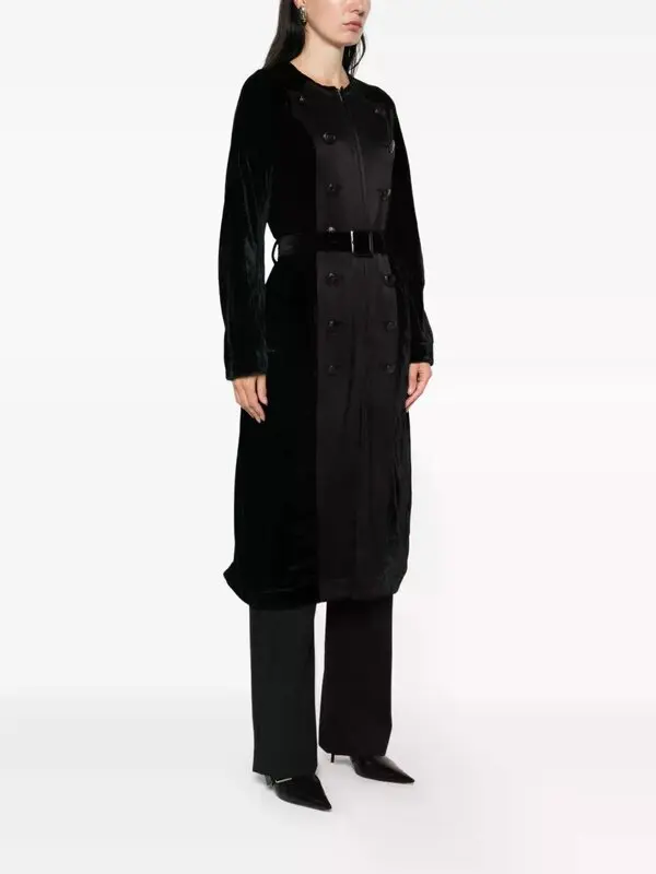 R13 Officer Button Belted Coat