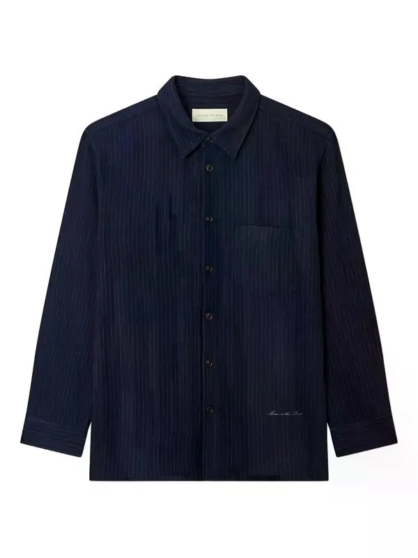 MAN ON THE BOON. Striped Shirt - Blue