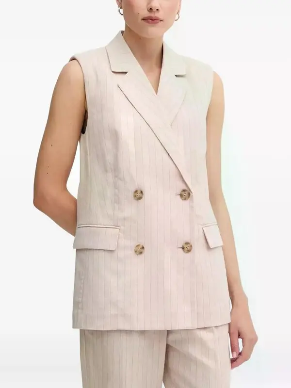 BENETTON Pinstriped Double-breasted Waistcoat