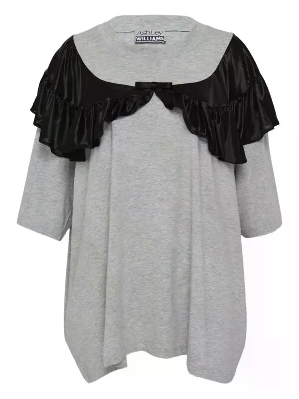 Ashley Williams Ruffled T-shirt - Grey