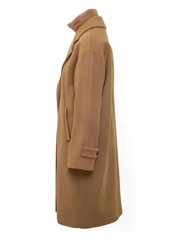 Herno Single-breasted Wool Coat - Brown