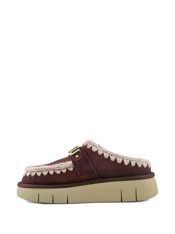 Mou Bounce Logo Mules - Red