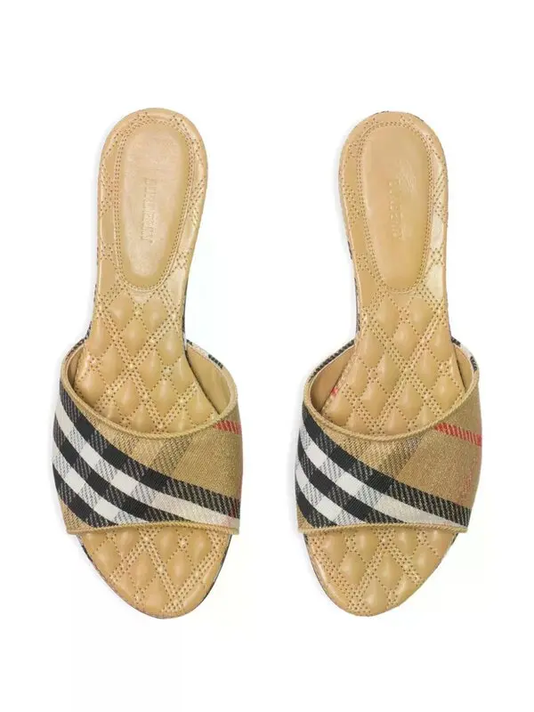 Burberry Sloane Check-pattern Sandals - Neutrals