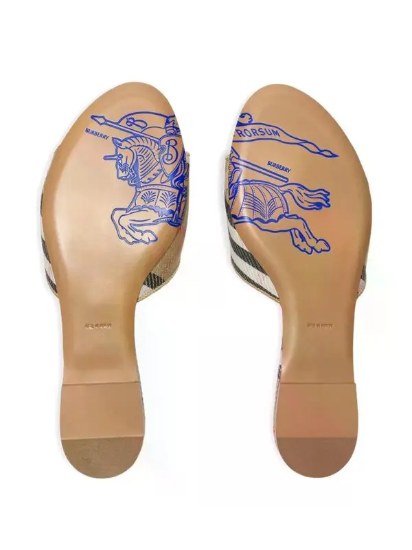 Burberry Sloane Check-pattern Sandals - Neutrals