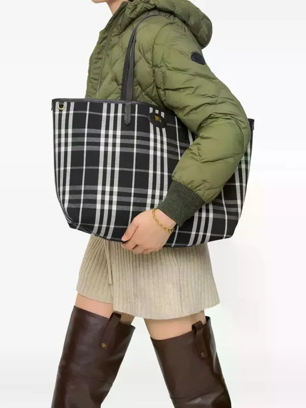 Burberry Bloomsbury Reversible Check Tote