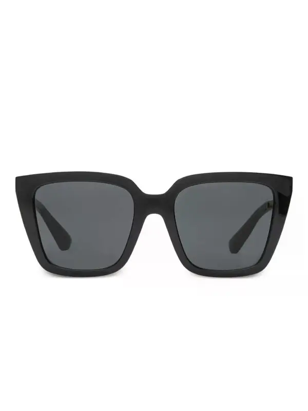 Burberry Logo-engraved Oversized Sunglasses - Black