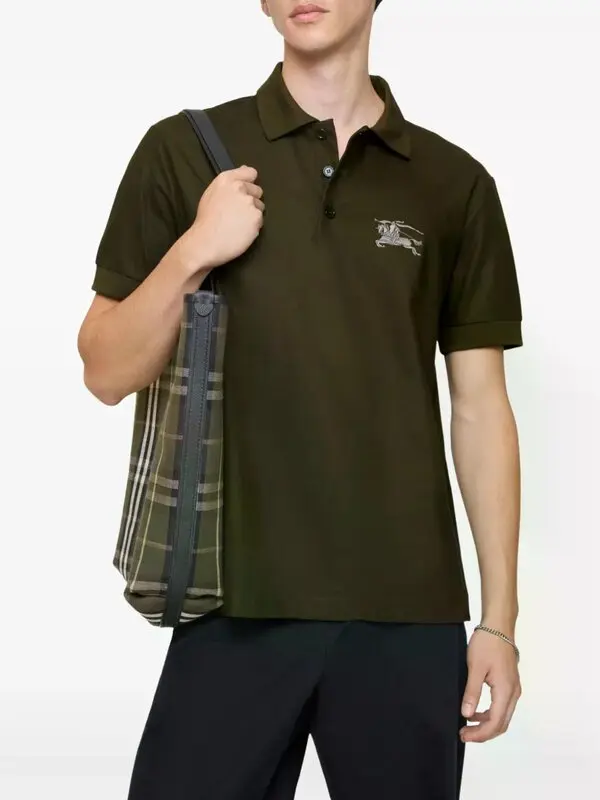 Burberry Equestrian Knight Cotton Polo Shirt