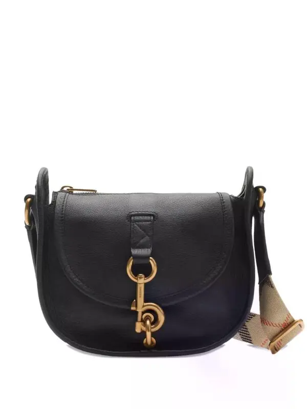 Burberry B-buckle Saddle Crossbody Bag - Black