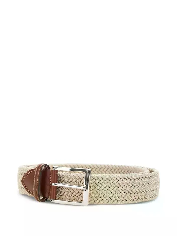 ATHISON Woven Pin-buckle Belt - Neutrals
