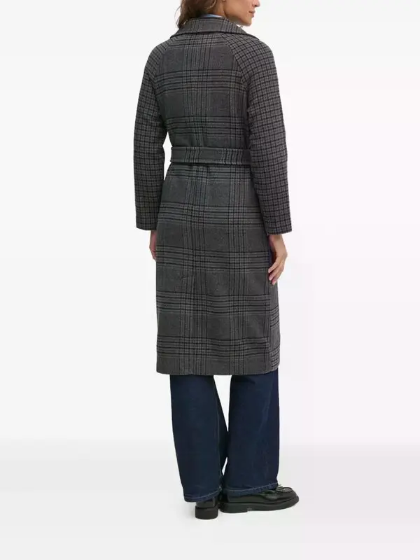 BENETTON Checked Belted Coat