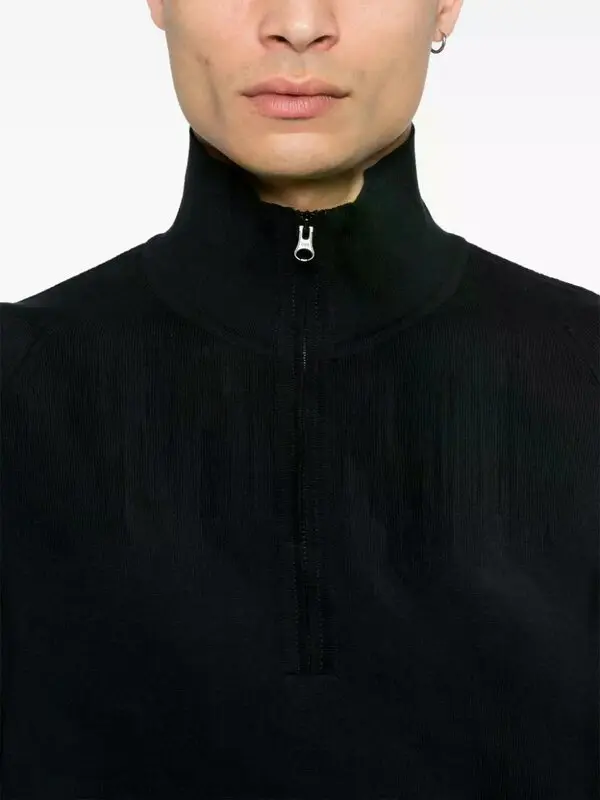 C.P. COMPANY Lens-detail Half-zip Sweater - Black