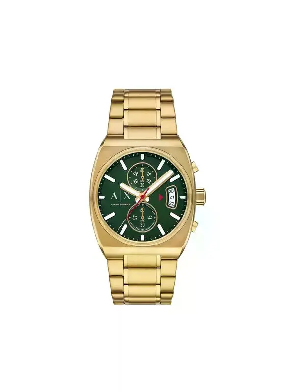 Armani Exchange 44mm Square-face Chronograph Watch - Green