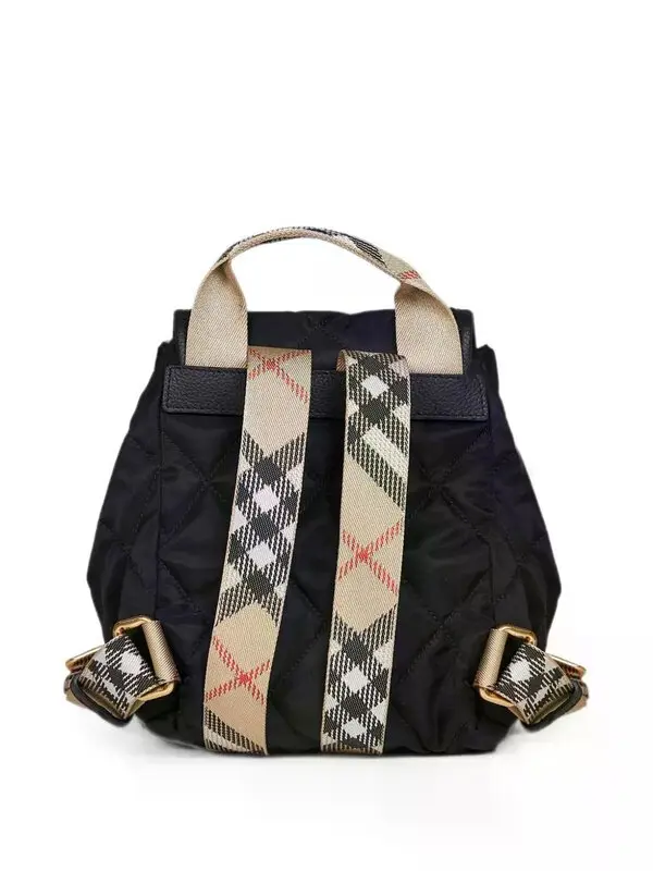 Burberry Mini Horseshoe Quilted Nylon Backpack - Black