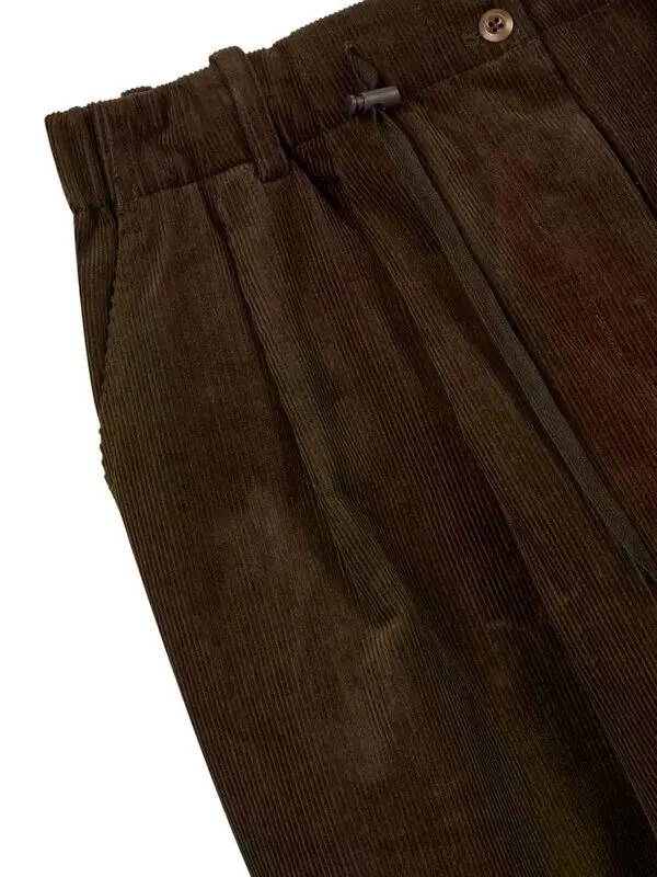 STUDIO TOMBOY Drawstring Corduroy Trousers - Brown
