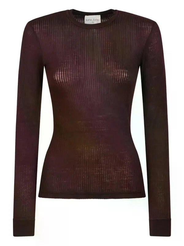 FORTE_FORTE Ribbed Knit Top