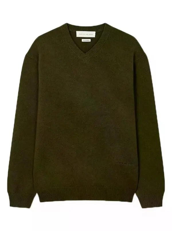 MAN ON THE BOON. V-neck Sweater - Green