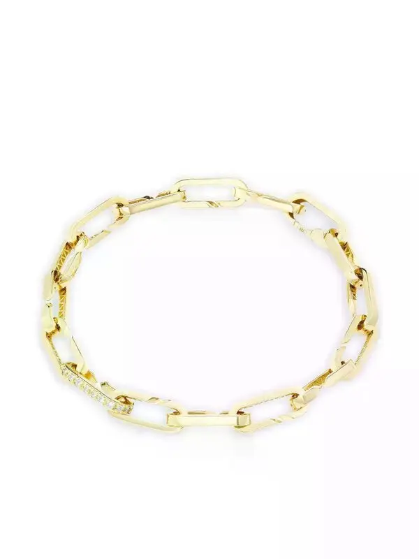 BIZZOTTO GIOIELLI 18k Yellow Paperclip Diamond Bracelet - Gold