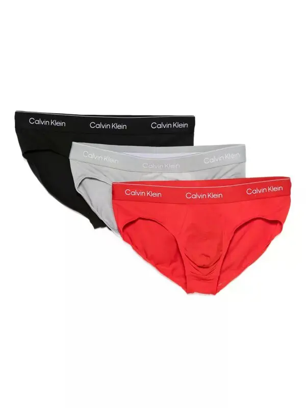 Calvin Klein Logo-waistband Brifs Set - Black