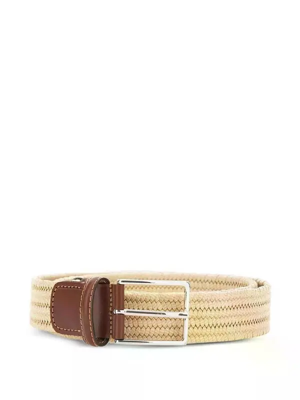 ATHISON Woven Pin-buckle Belt - Neutrals