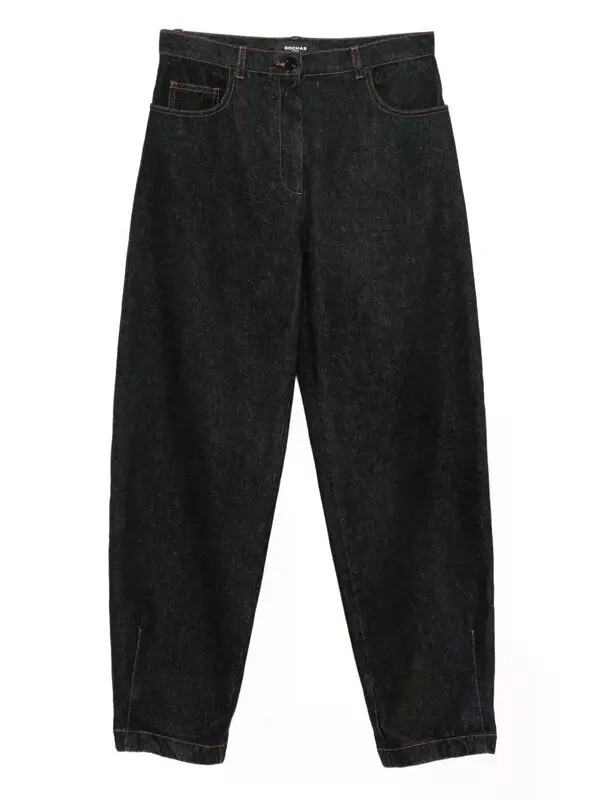 Rochas Logo-embroidered Jeans