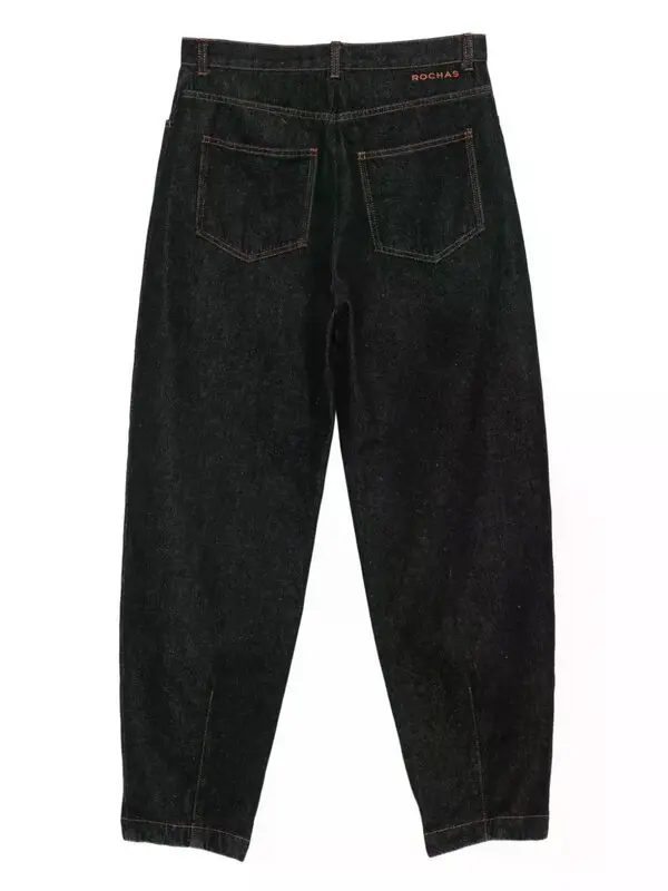 Rochas Logo-embroidered Jeans