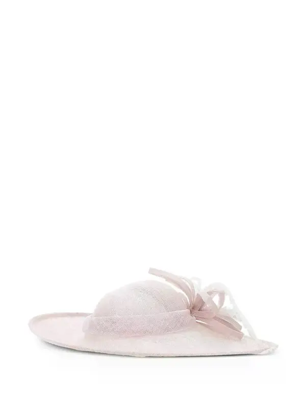 MB ACCESSORIES Feather-brim Straw Hat