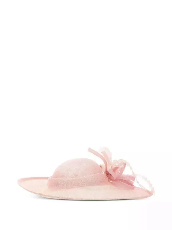 MB ACCESSORIES Bow Feather Hat - Pink
