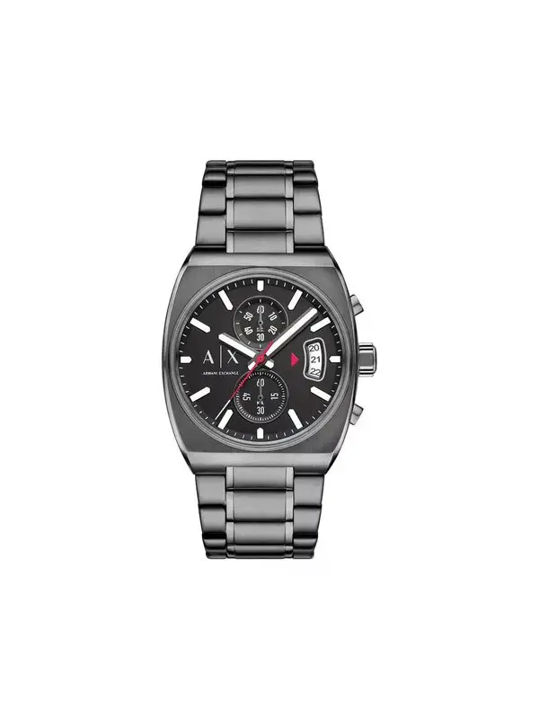 Armani Exchange Square-face 44mm Chronograph Watch - Black