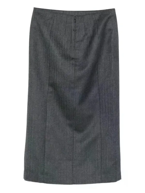 ENTIRE STUDIOS Slit-detail Midi Skirt - Grey