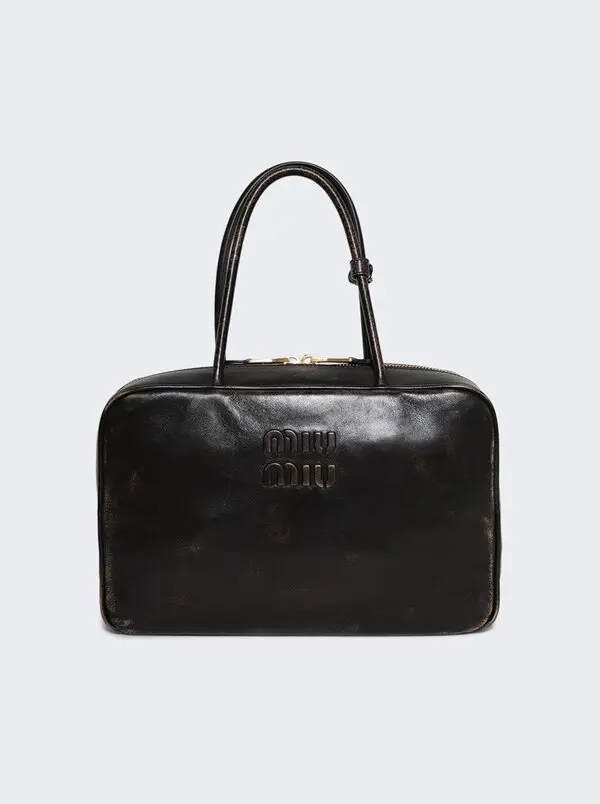 Miu Miu Beau Nappa Leather Top Handle Bag