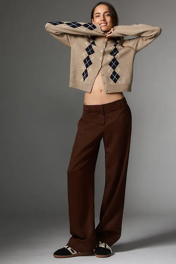 REFORMATION Gisele Low-rise Straight-leg Pants - Cocoa