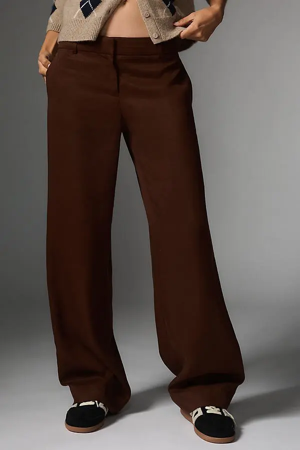 REFORMATION Gisele Low-rise Straight-leg Pants - Cocoa