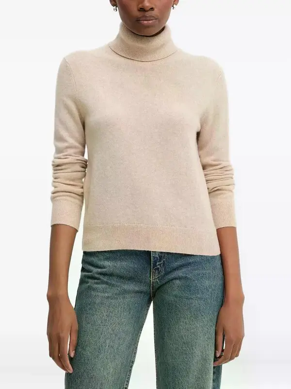 BENETTON Beige Roll Neck Long Sleeve Sweater