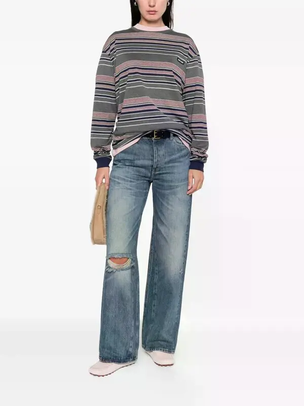 Miu Miu Striped Long Sleeve T-shirt