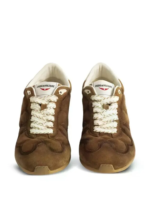 Zadig&Voltaire Dance Embroidered Low-top Sneakers - Brown
