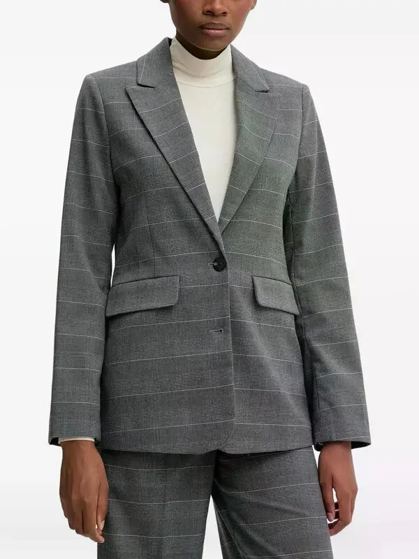 BENETTON Plaid Pocket Blazer