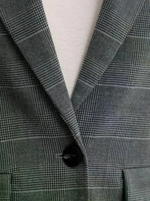 BENETTON Plaid Pocket Blazer